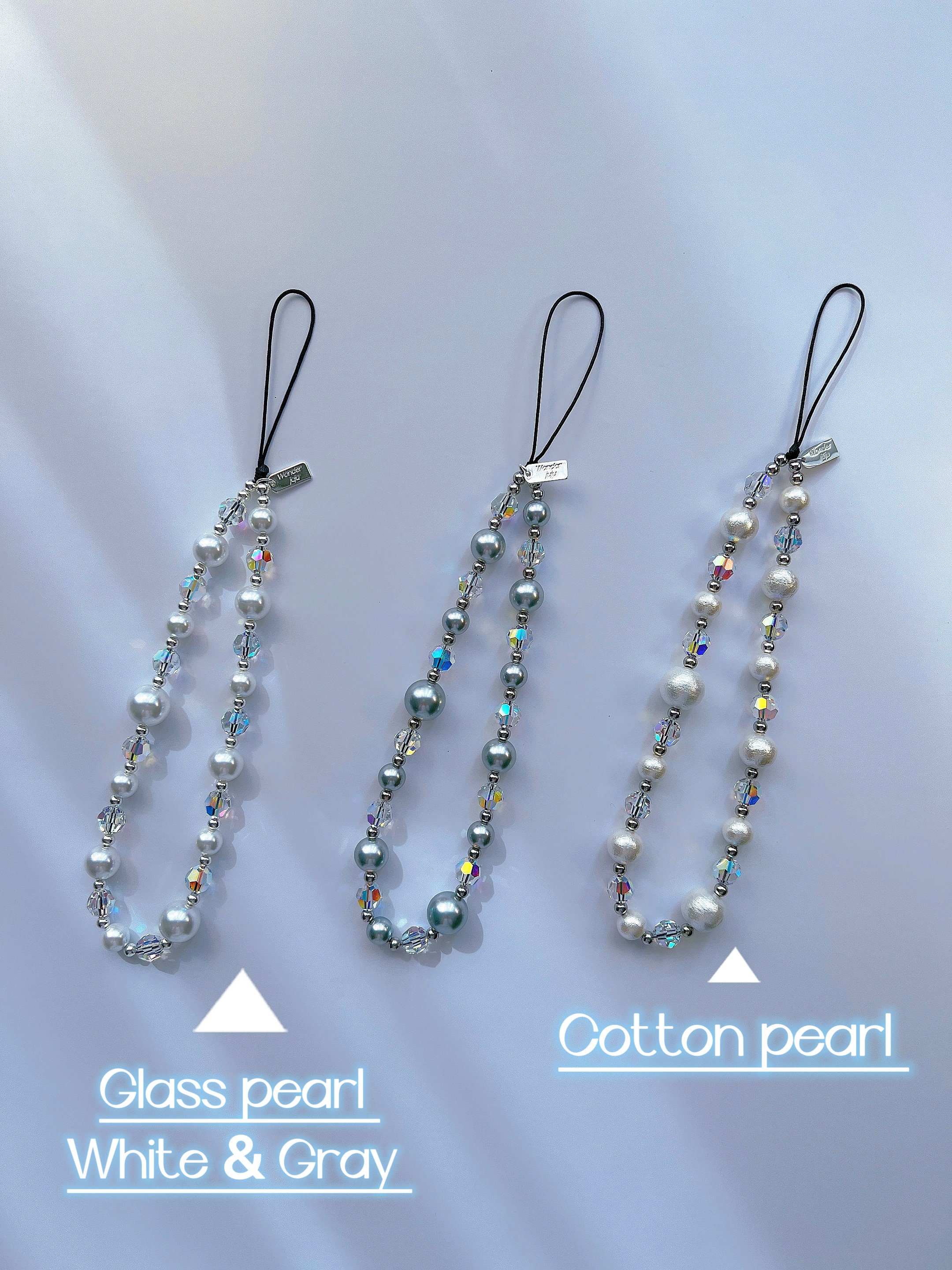 Swarovski Crystal Beads Phone Lanyard ,crystal Pearl Phone Charm Strap ...