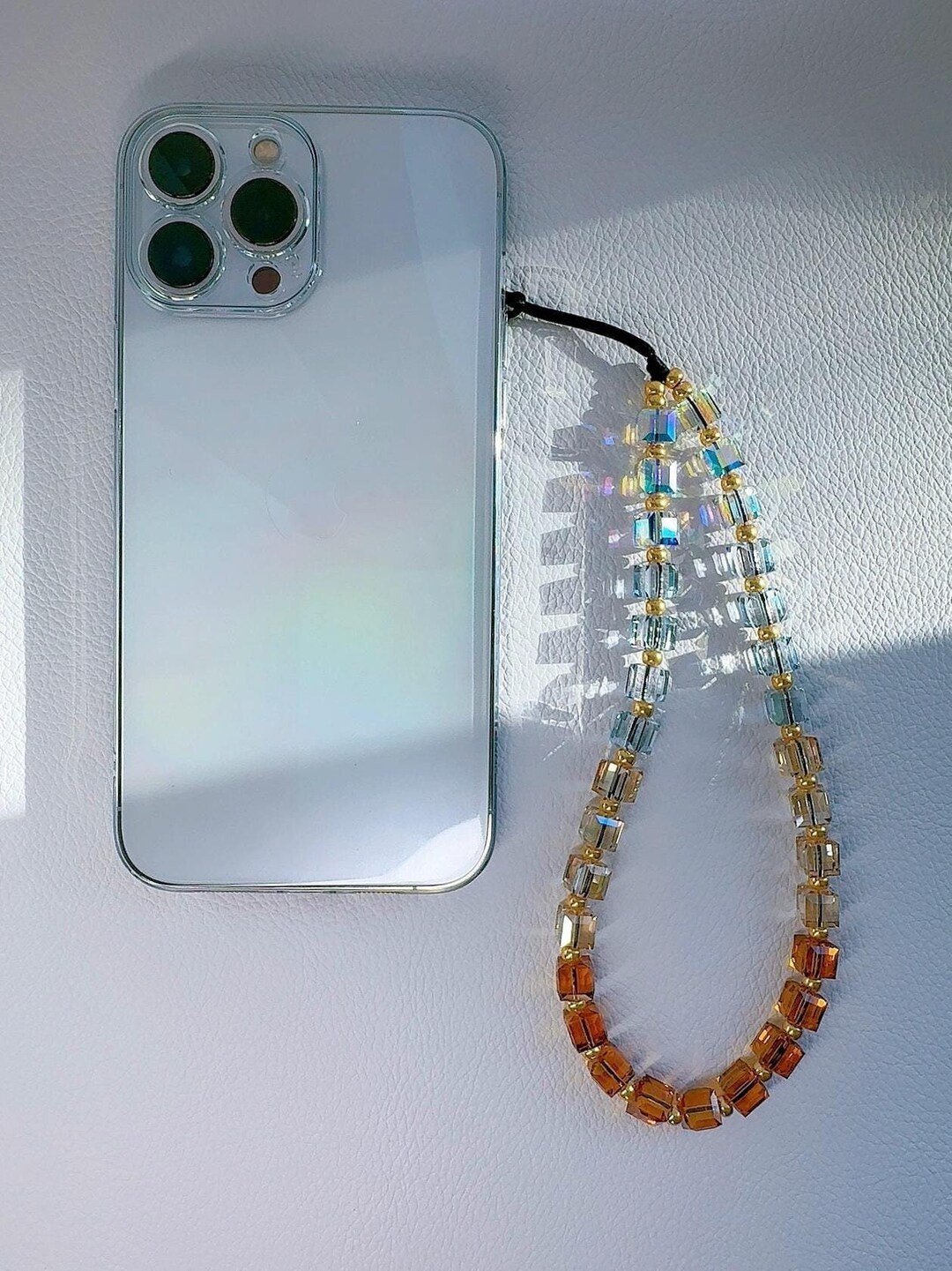 Swarovski 8mm Gradient Cube Crystal Phone Charm, Charming Elegant ...