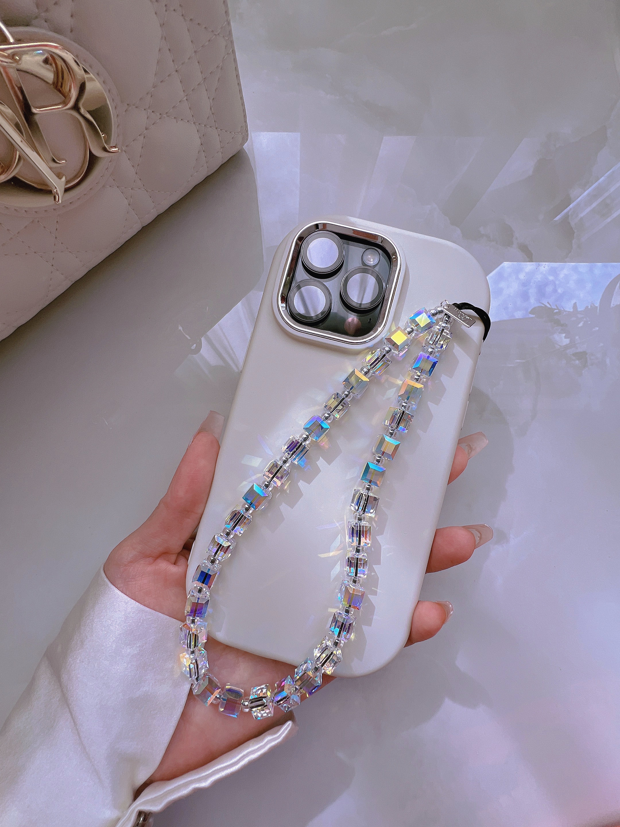 Swarovski Aurore Boreal Crystal Phone Charm, Iridescent Cubic Crystal ...