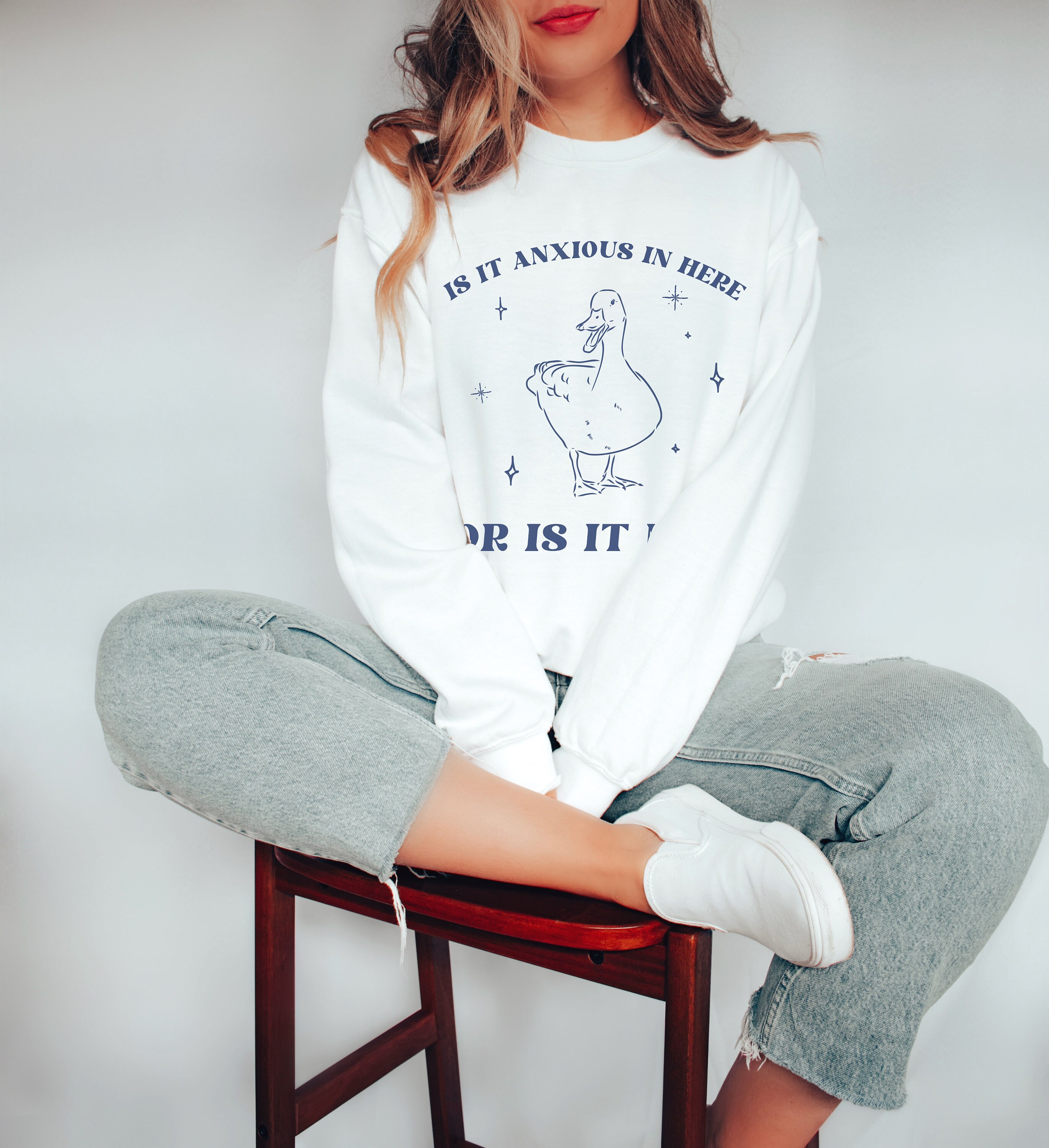 Anxiety Sweatshirt Duck Sweater Goose Sweater Duck Sweatshirt Shirts ...