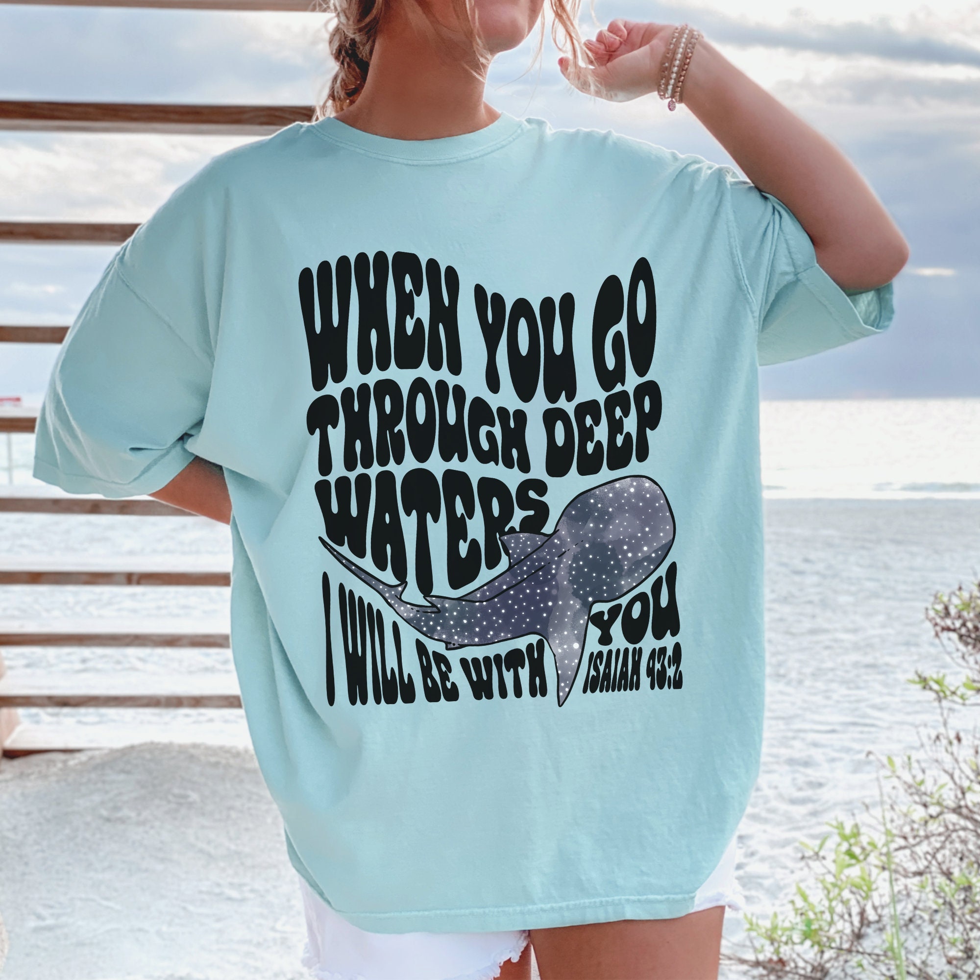 Isaiah 43 Ocean Inspired Style Whale Shark Shirt Christian Jesus ...