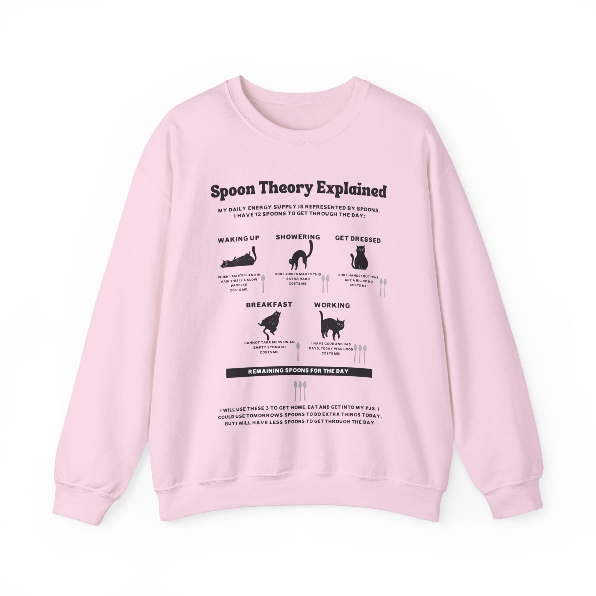 Spoon Theory POTS Syndrome Anxiety Sweatshirt Cat Sweatshirt Chronic ...
