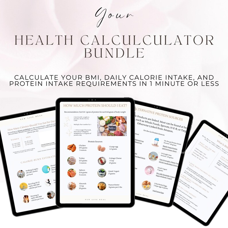 Weight Loss Tracker, BMI & Calorie Guide (canva Template) - Etsy