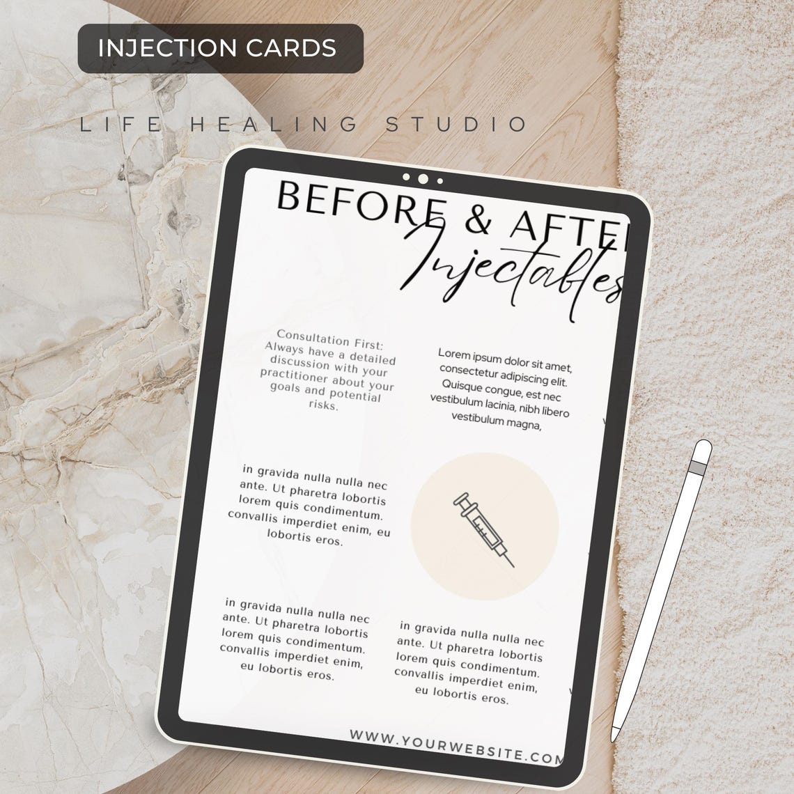 Injection Aftercare Cards L Digital Canva Template L Vitamin Injectable ...
