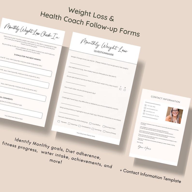 Semaglutide Weight Loss Form Follow up Checklist Weight Loss Tracker ...