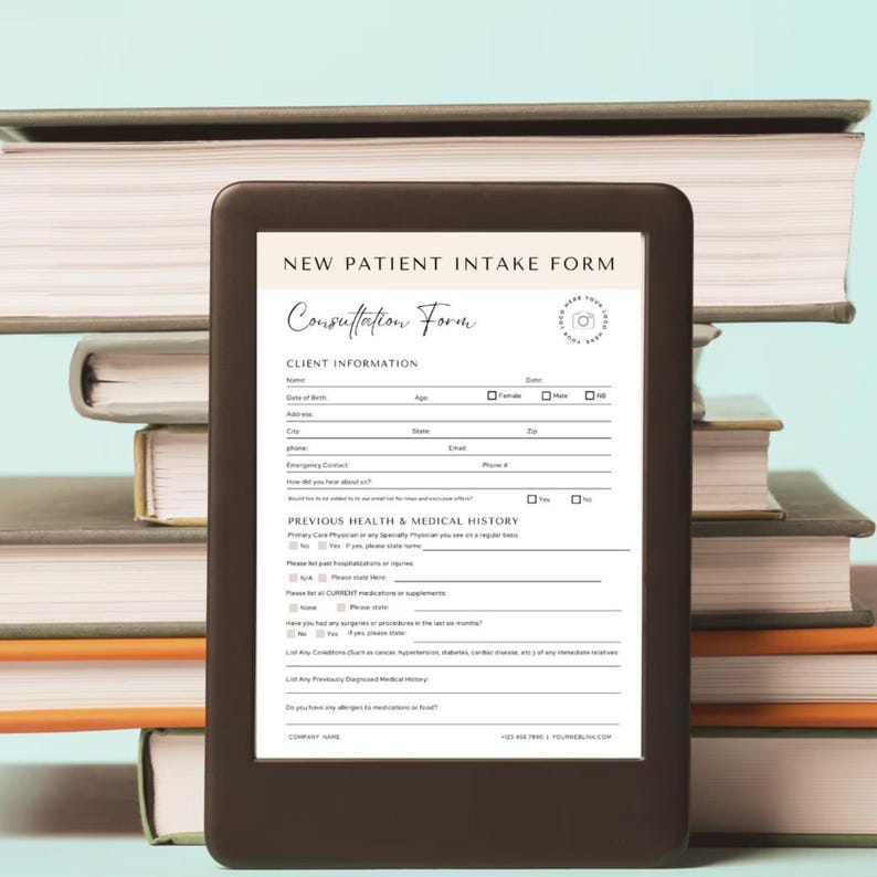 Vitamin Shot Client Intake Form Template L Editable Canva Template ...