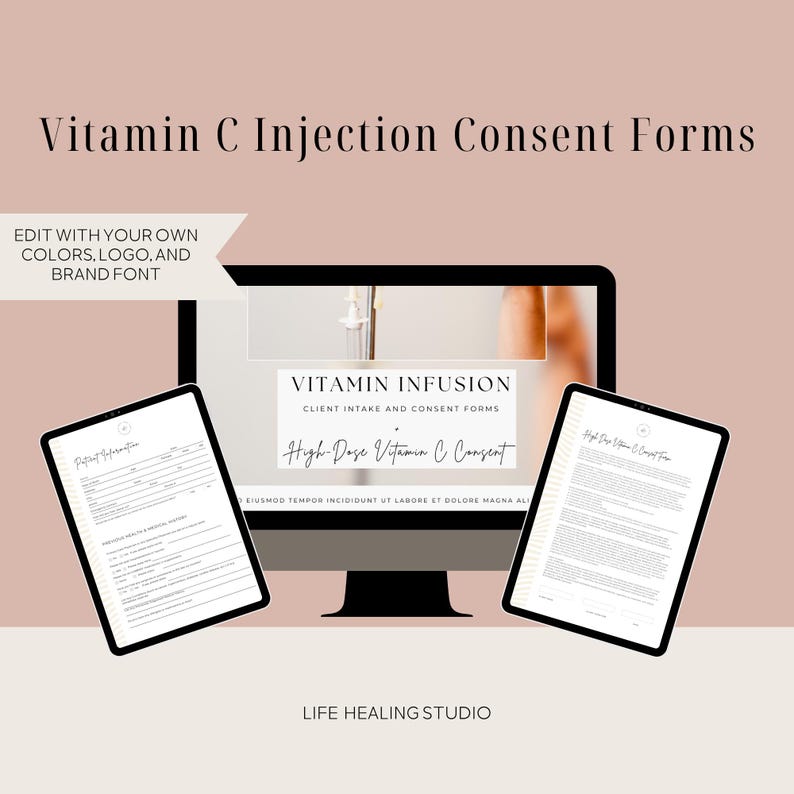 IV Therapy Consent Intake Forms Bundle Intravenous Therapy Client ...