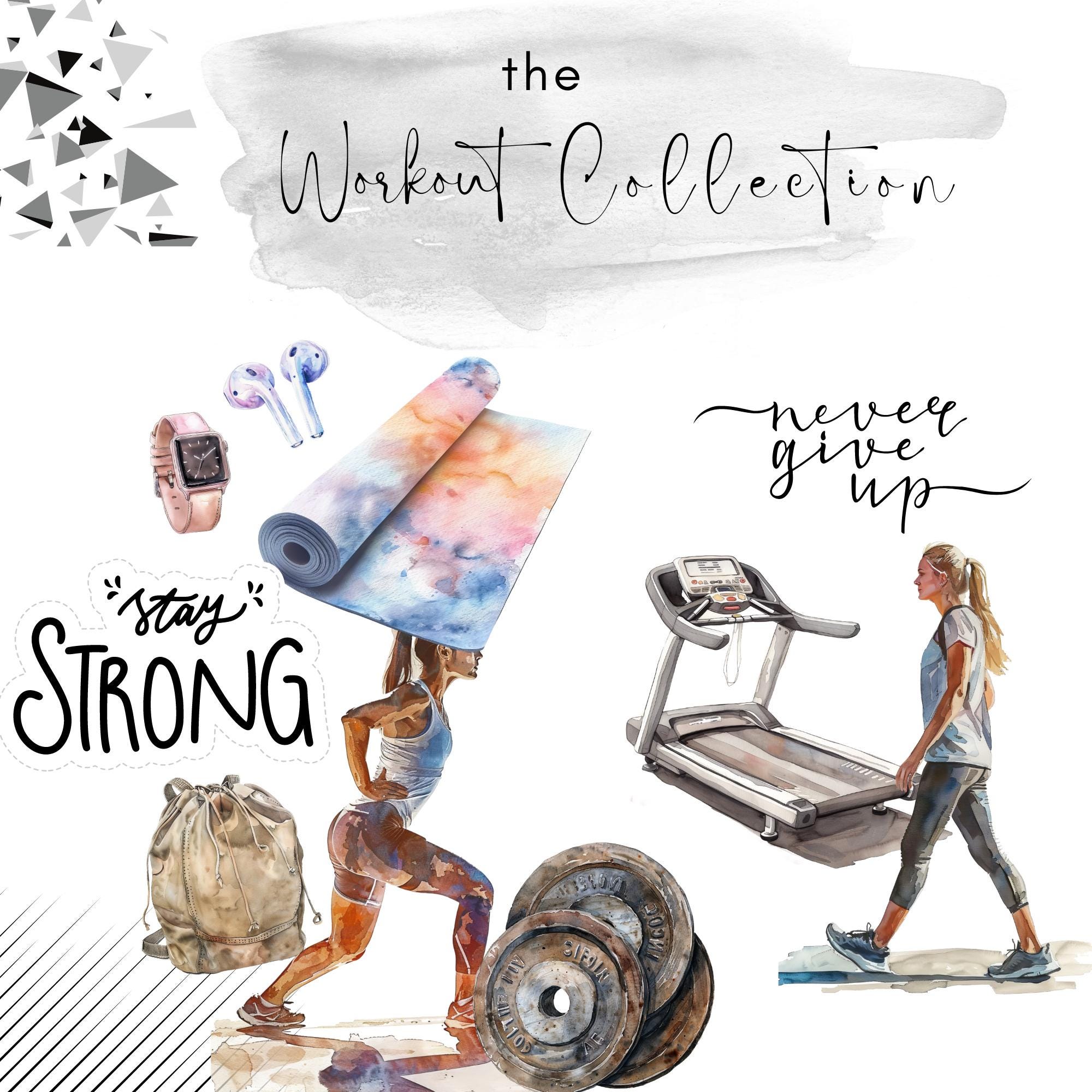 Fitness Digital Stickers Gym Lover Stickers Health Stickers Workout ...