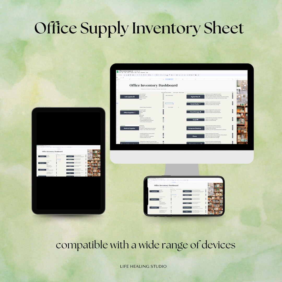 Editable Product Inventory List, Printable Inventory Tracker Template ...