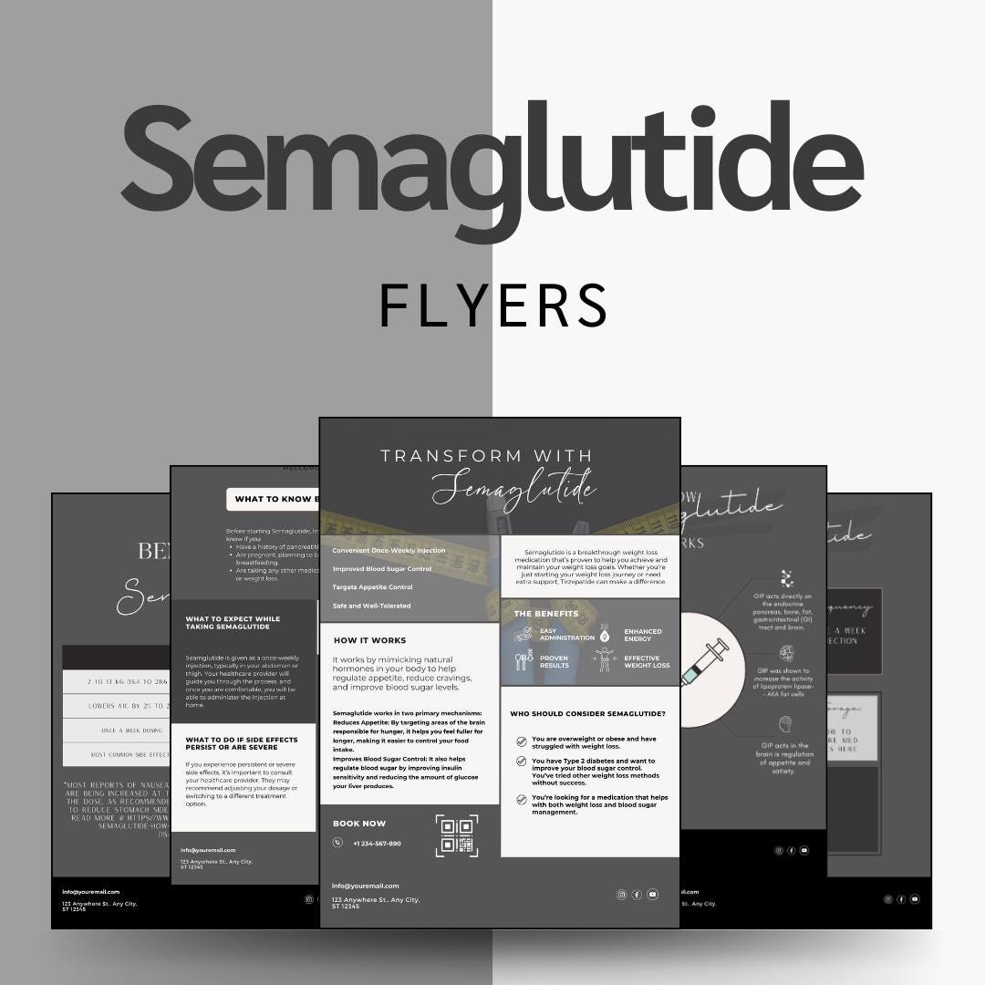 Semaglutide Weight Loss Template Semaglutide Flyer Weight Loss Flyer ...