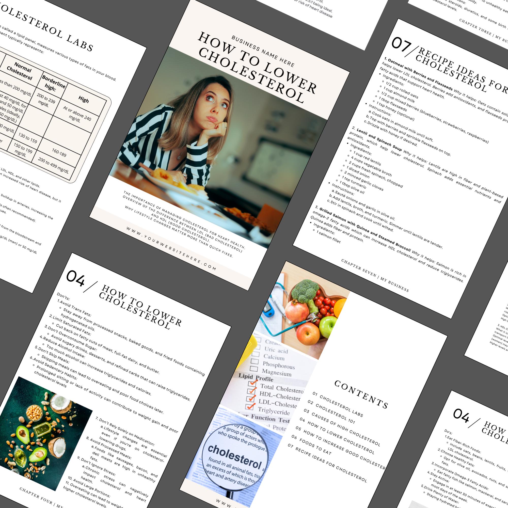 Cholesterol Lowering Food List Chart to Lower LDL, Low Cholesterol ...
