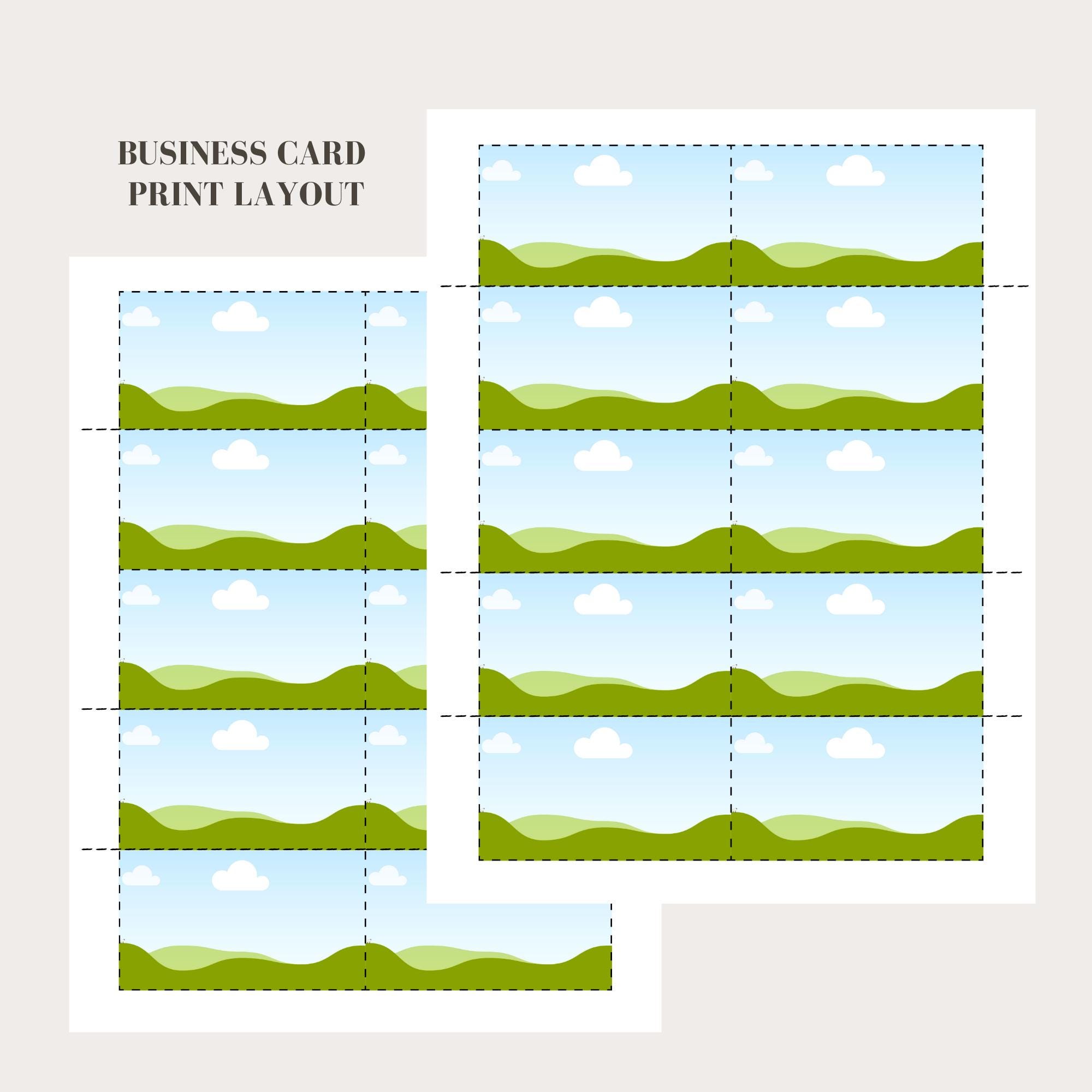 Print & Cut Business Card Home Print Template Print Your Own Business ...