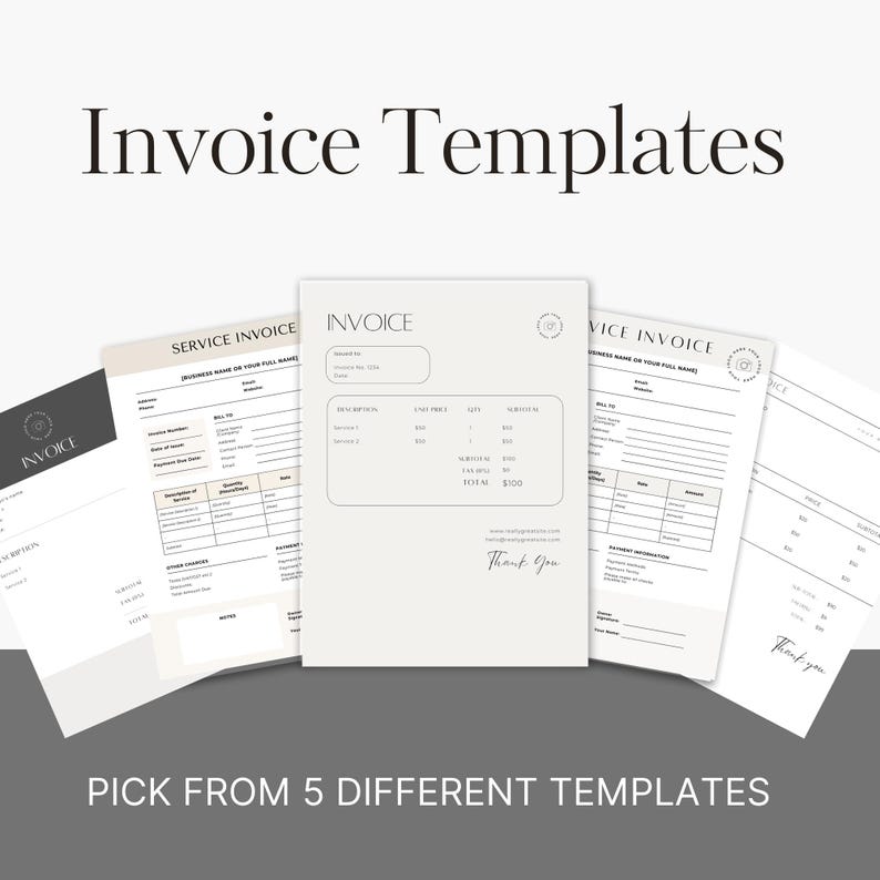Invoice Template Editable Small Business Billing Invoice Template ...