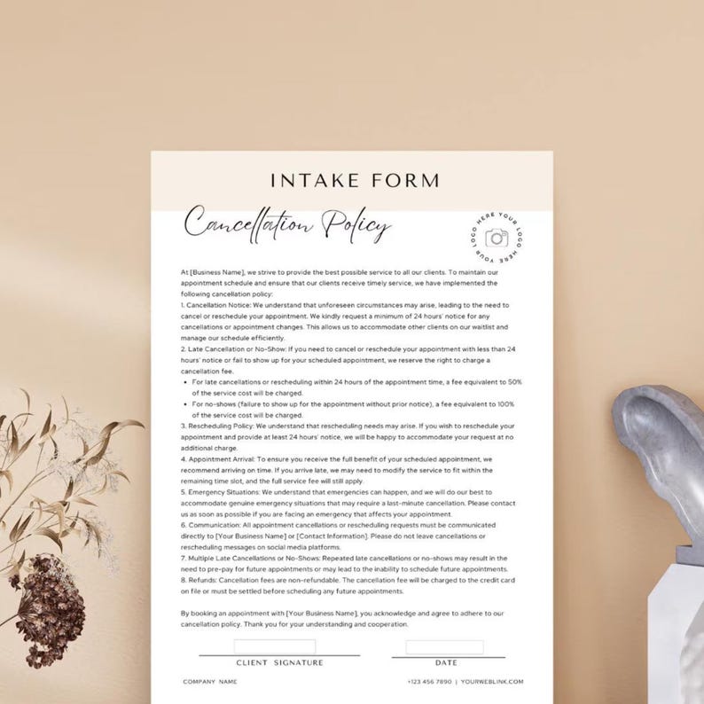 Vitamin Shot Client Intake Form Template L Editable Canva Template ...