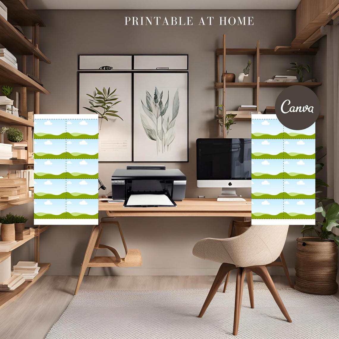 Print & Cut Business Card Home Print Template Print Your Own Business ...