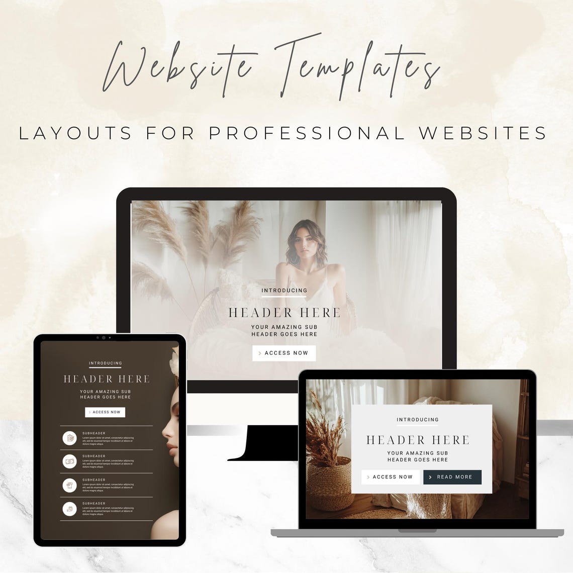 Editable Website Templates Customizable Design Layouts for Professional ...
