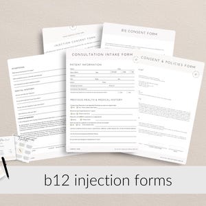 Vitamin Shot Client Intake Form Template Editable Canva Template ...