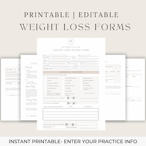 Editable Semaglutide Consent Forms Bundle Weight Loss Intake & Consent ...