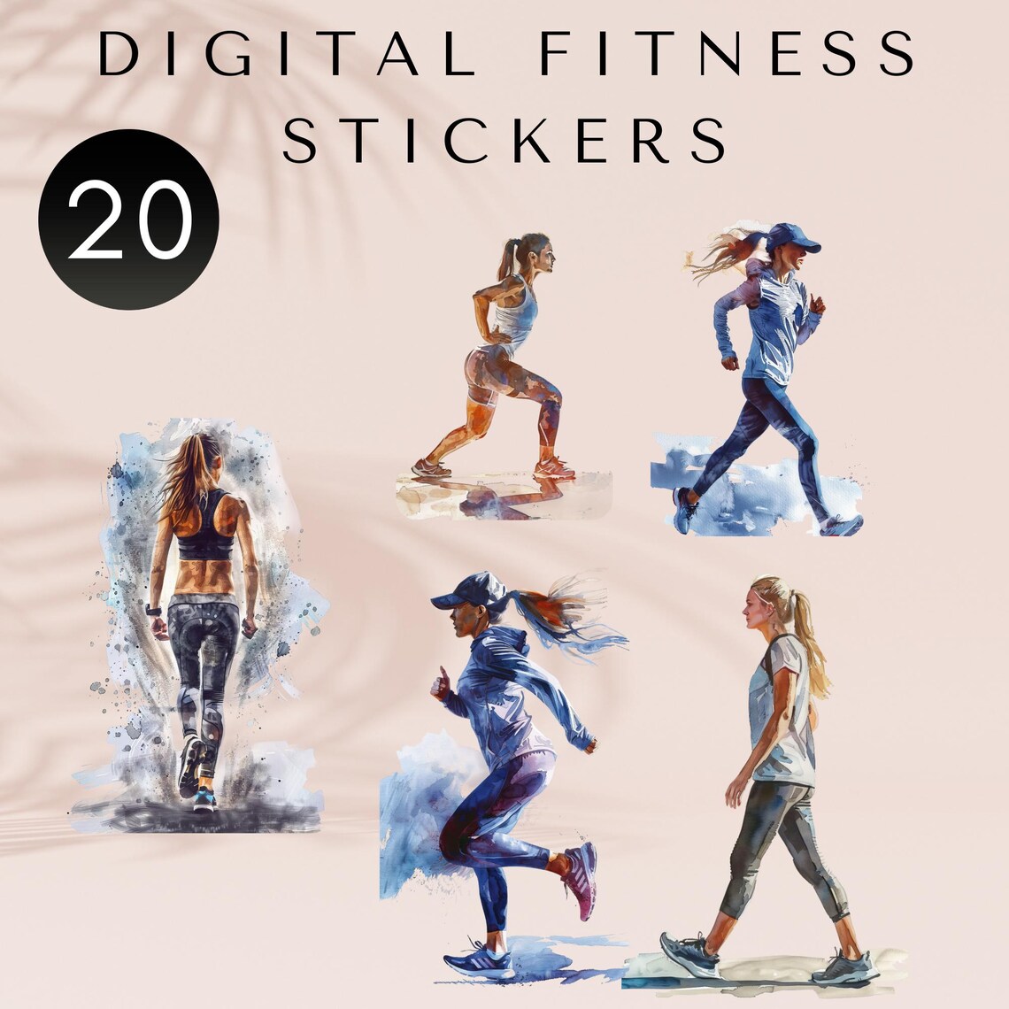 Fitness Digital Stickers Gym Lover Stickers Health Stickers Workout ...