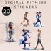 Fitness Digital Stickers Gym Lover Stickers Health Stickers Workout ...