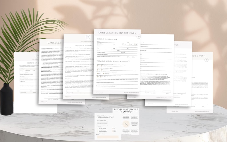 Vitamin Shot Client Intake Form Template Editable Canva Template ...