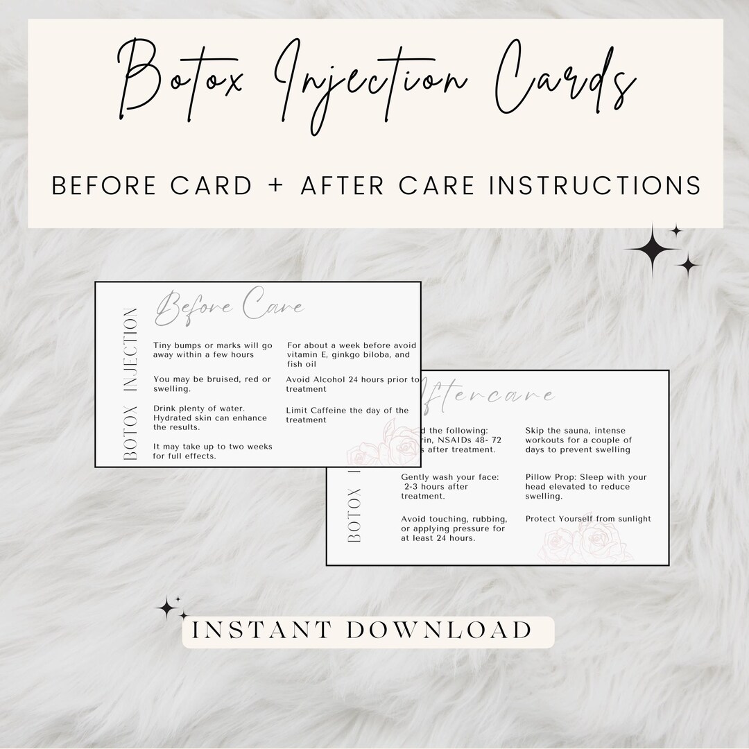 Aftercare Card Template Botox Flyer Filler Template Filler Flyer Botox ...