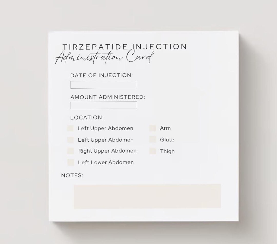 GLP-1 GLP Aftercare Injection Card Semaglutide Medical Weight Loss ...