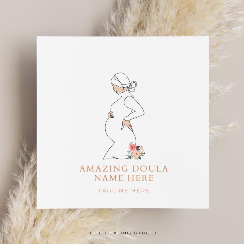 Customizable Doula Logo Template, Midwife Business Card (digital ...