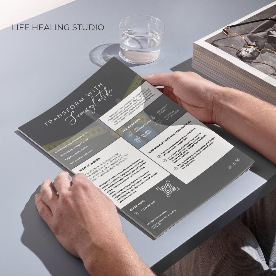 Semaglutide Weight Loss Clinic Flyer Template (digital Download) - Etsy