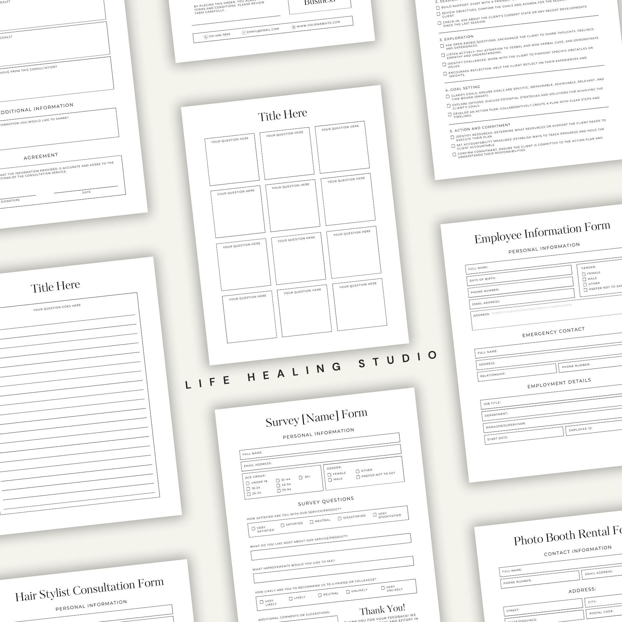 Ready-made Form Kits Easy Form Creation Simple Form Builder Editable ...