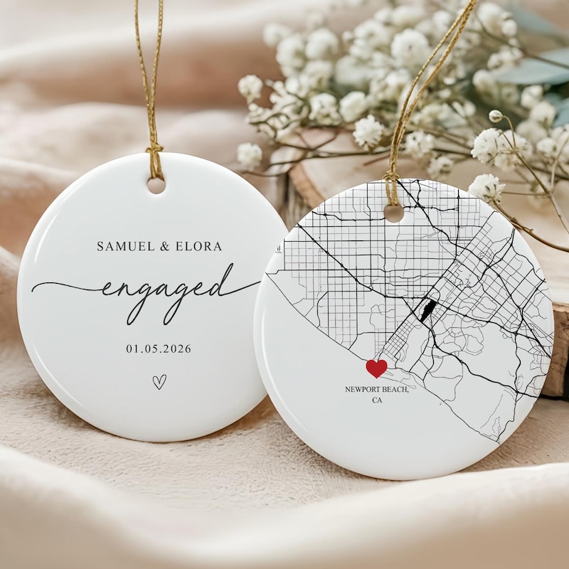 Engaged 2025 Ornaments - Etsy