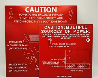 Solar PV Site Map Custom Placard | PV Inspection Placard - Etsy