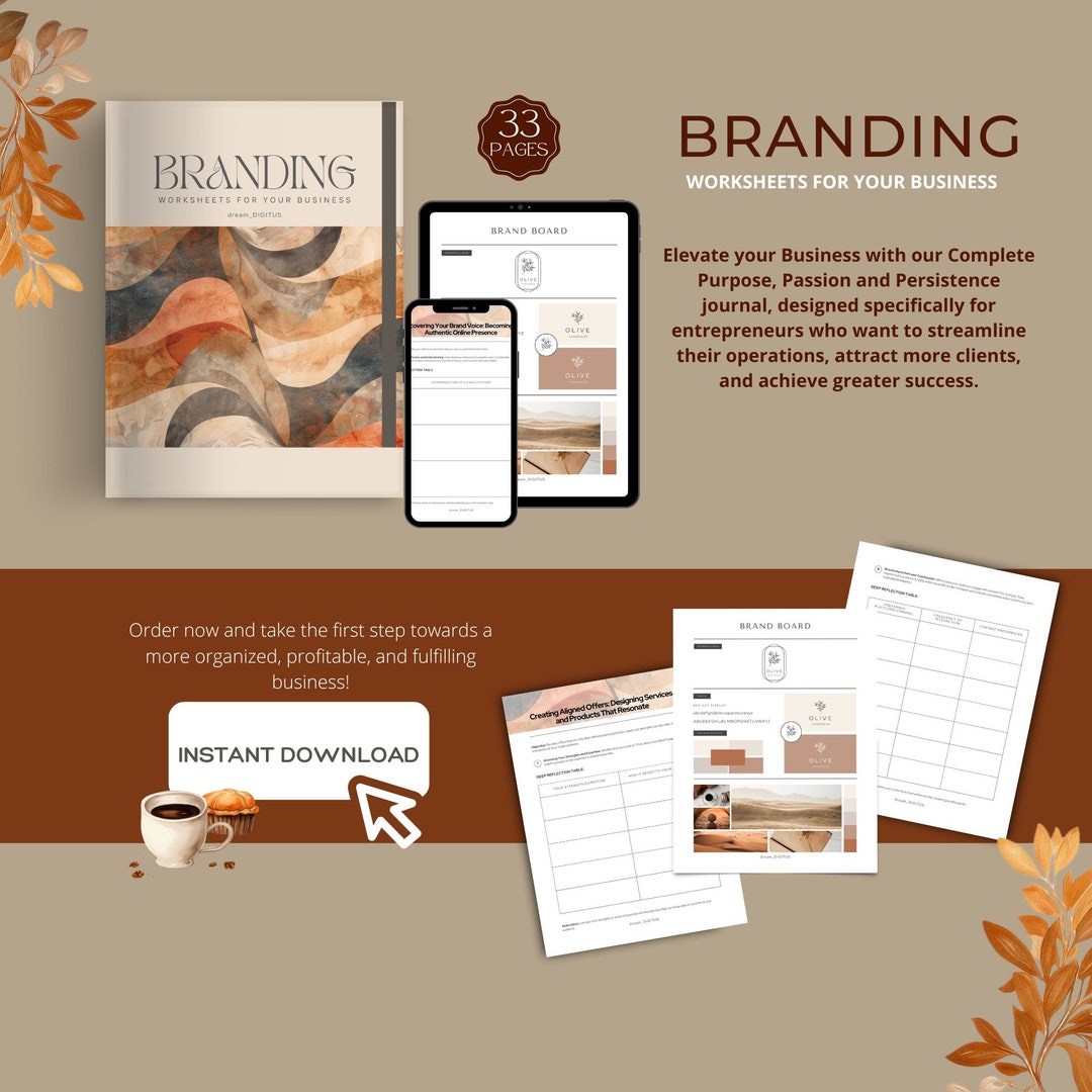 Branding Worksheets for Business, Branding Workbook, Branding Guide ...