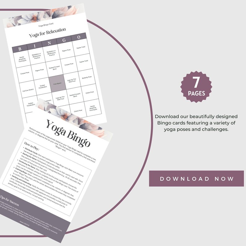 Yoga Bingo, Yoga Game, Game Sheets, Group Game, Yoga Activity, Family ...