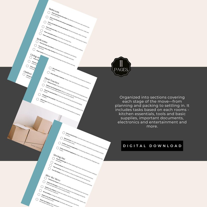 Home Moving Checklist, Pre-move Planning List, Packing by Room List ...