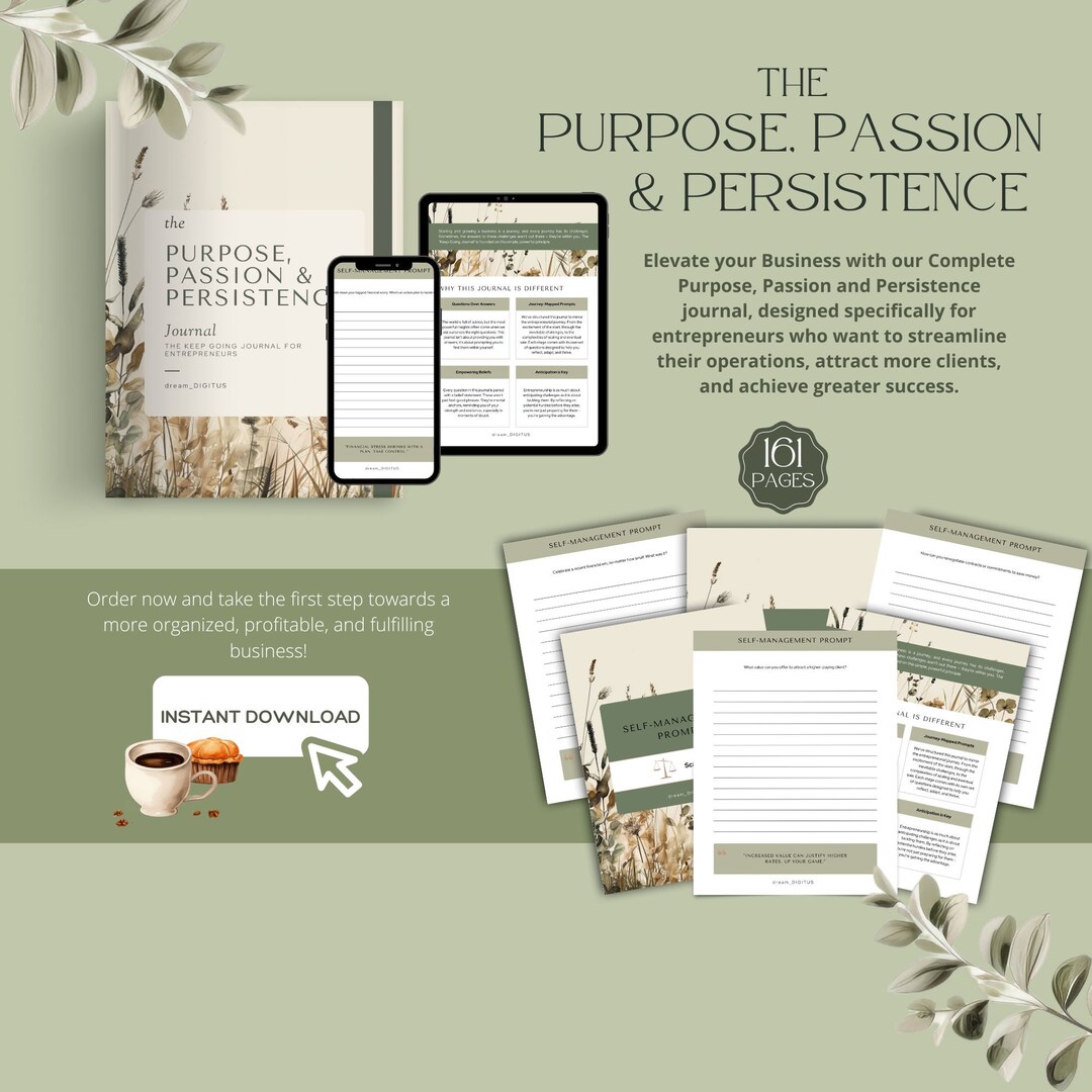 Purpose Journal, Passion Planner, Motivational Journal, Inspirational ...