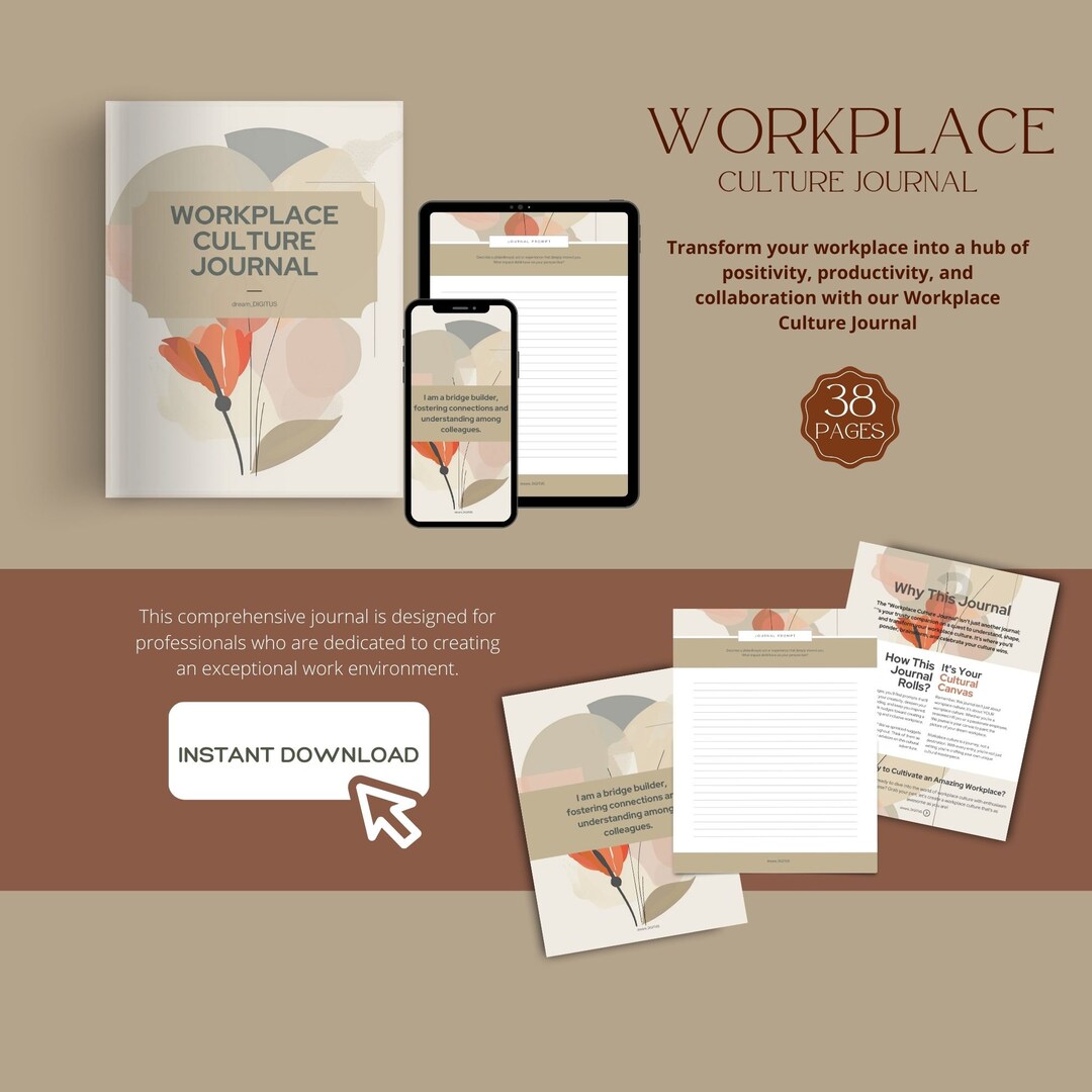 Workplace Culture Journal, Job Diary, Work Notebook, Office Journal ...