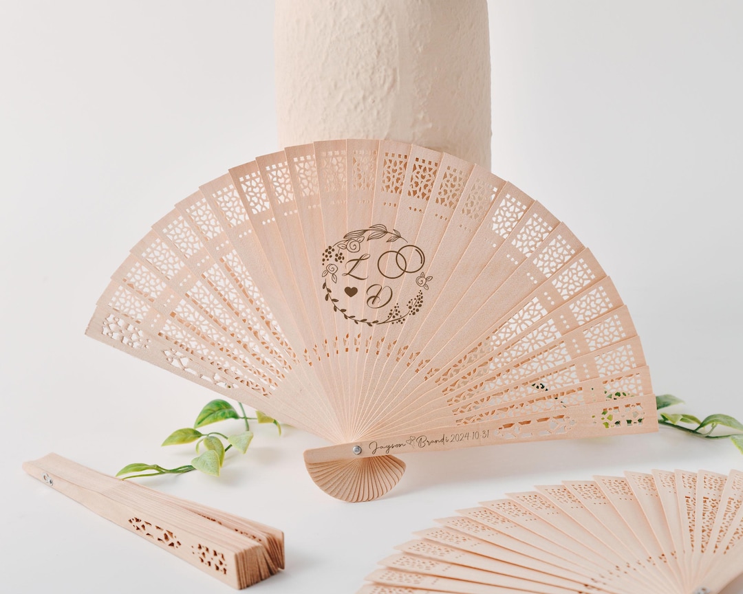 Personalized Wedding Fans, Custom Hand Fans for Guests - Unique Bridal ...