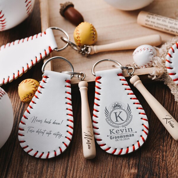 Baseball Keychain - Etsy