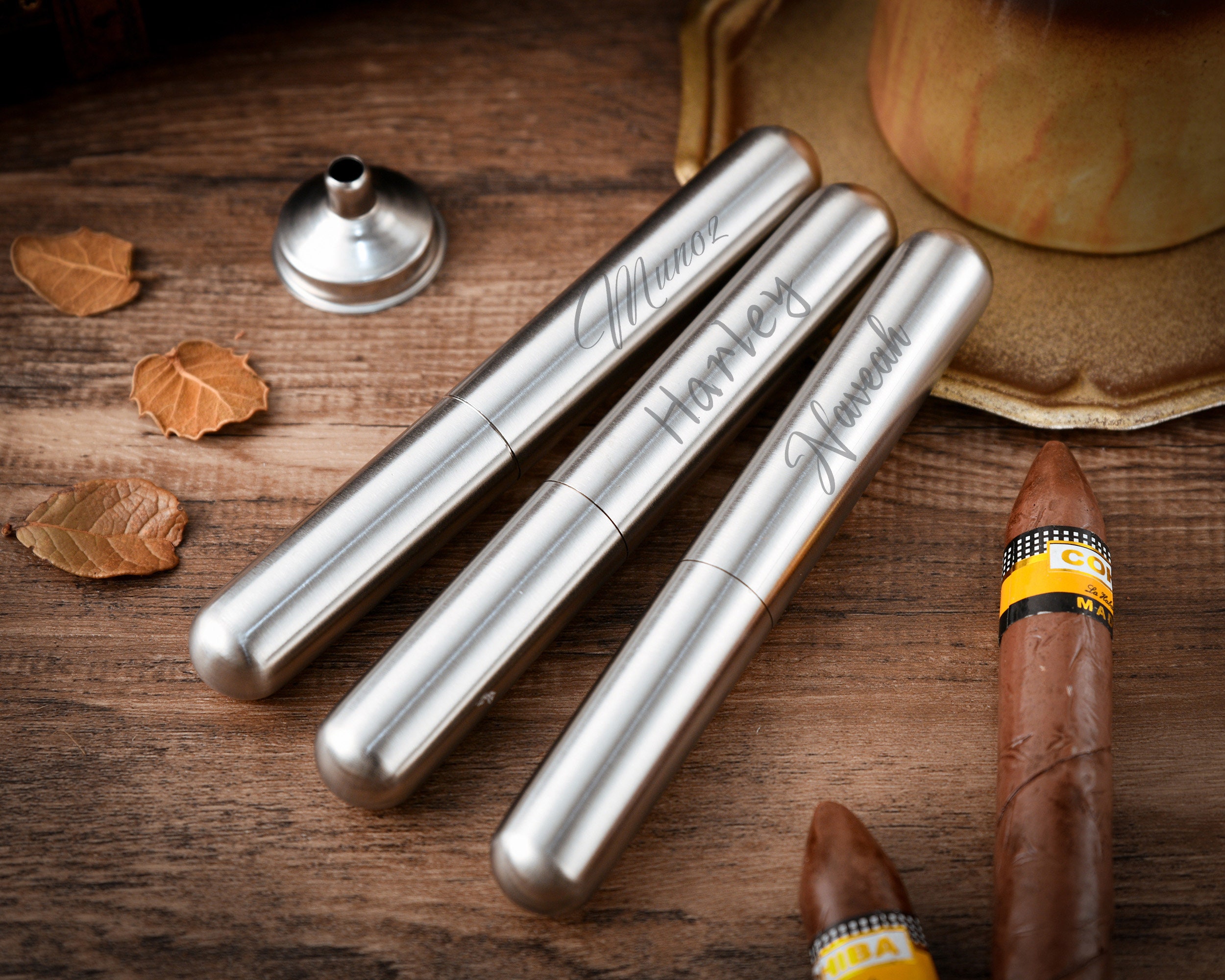 Personalized Cigar Holder and Bottle Combo Ideal Gift for Groomsmen and ...