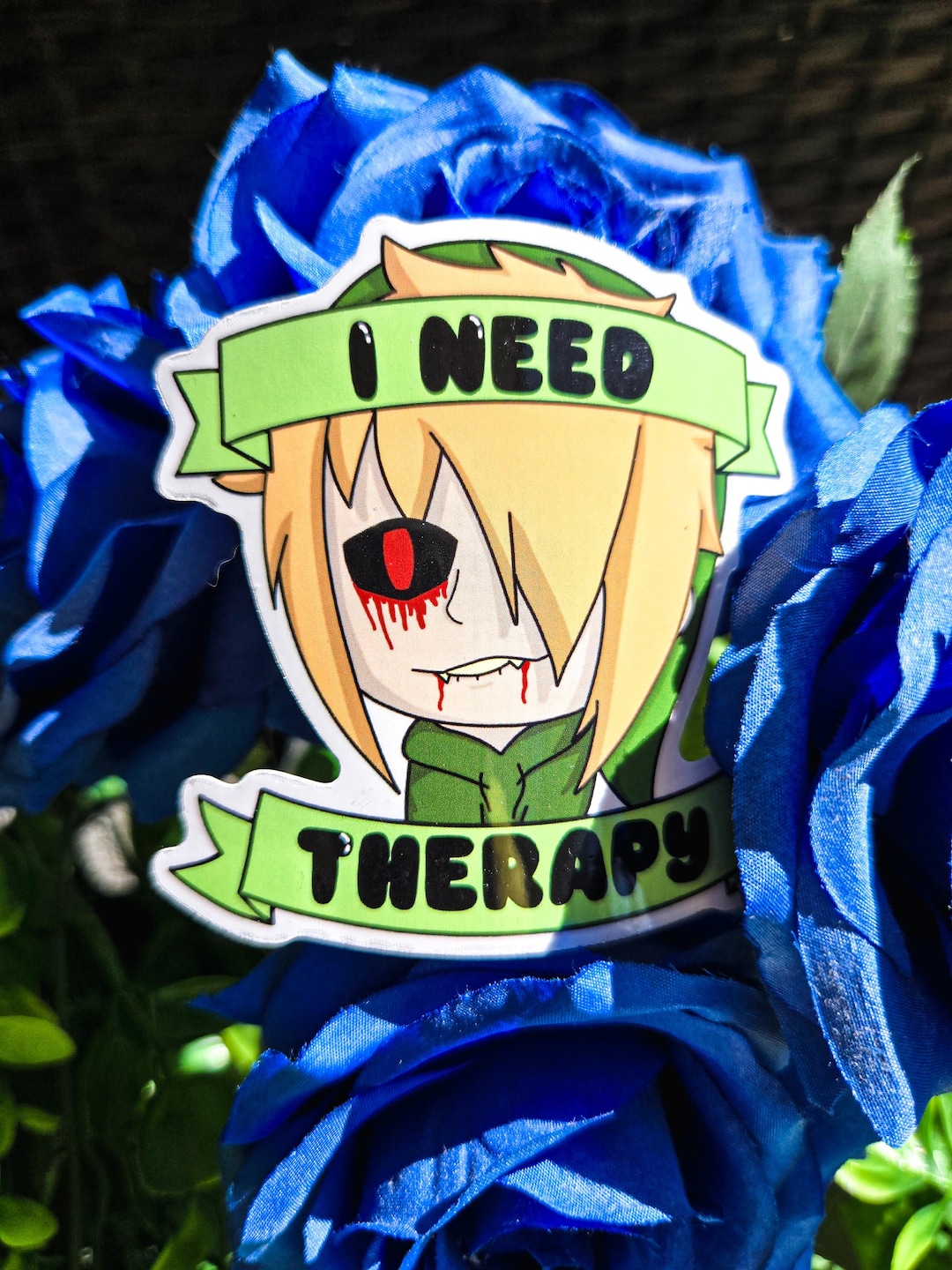 BEN DROWNED 'I Need Therapy' Cute Chibi Sticker - Etsy