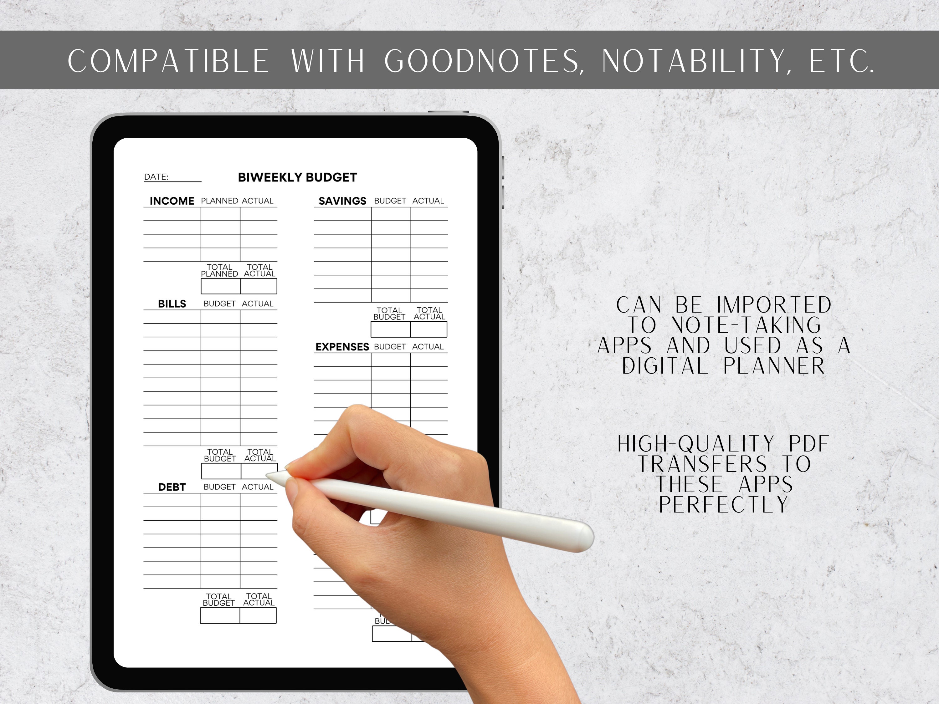 Biweekly Budget Planner, Biweekly Budget PDF, Biweekly Budget Printable ...