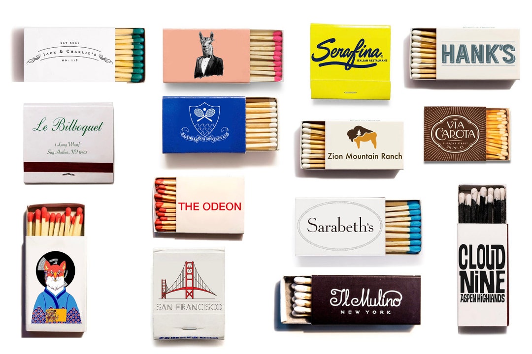 Custom Digital Prints of Iconic NYC Restaurant Matchboxes Unique Wall ...