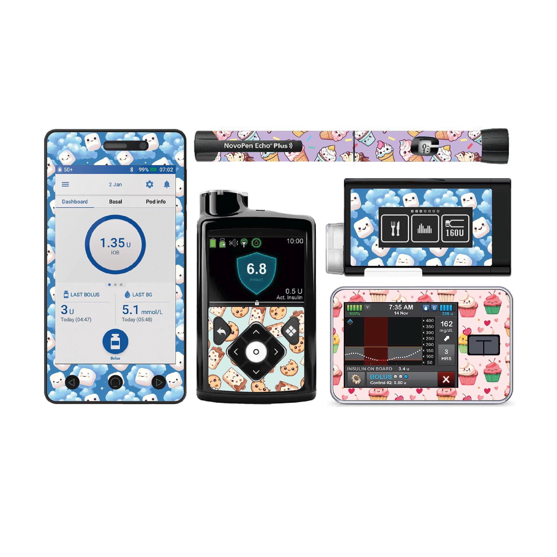 Diabetes Device Stickers | Ypsopump | Tandem Tslim | Medtronic Minimed ...