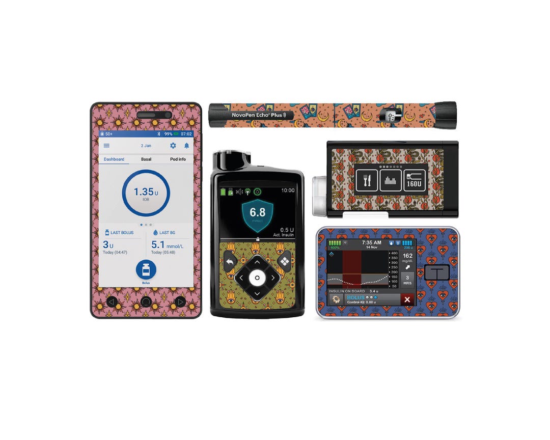 Diabetes Device Stickers | Ypsopump | Tandem Tslim | Medtronic Minimed ...
