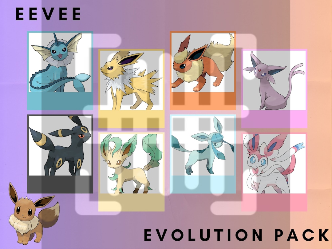 Eevee Evolution Pack STL Complete Set of All Eeveelutions for 3D ...
