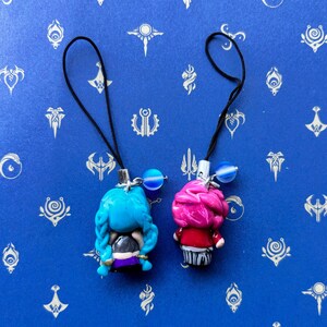 Arcane Jinx & Vi Phone Charm/ Keychain | League of Legends-inspired ...