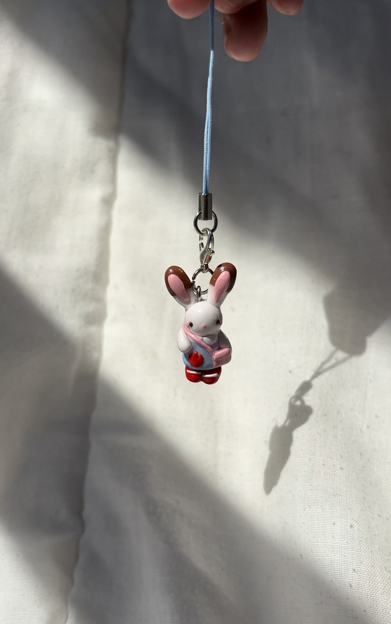 Calico Critter Chocolate Rabbit Phone Charm / Keychain | Sylvanian ...