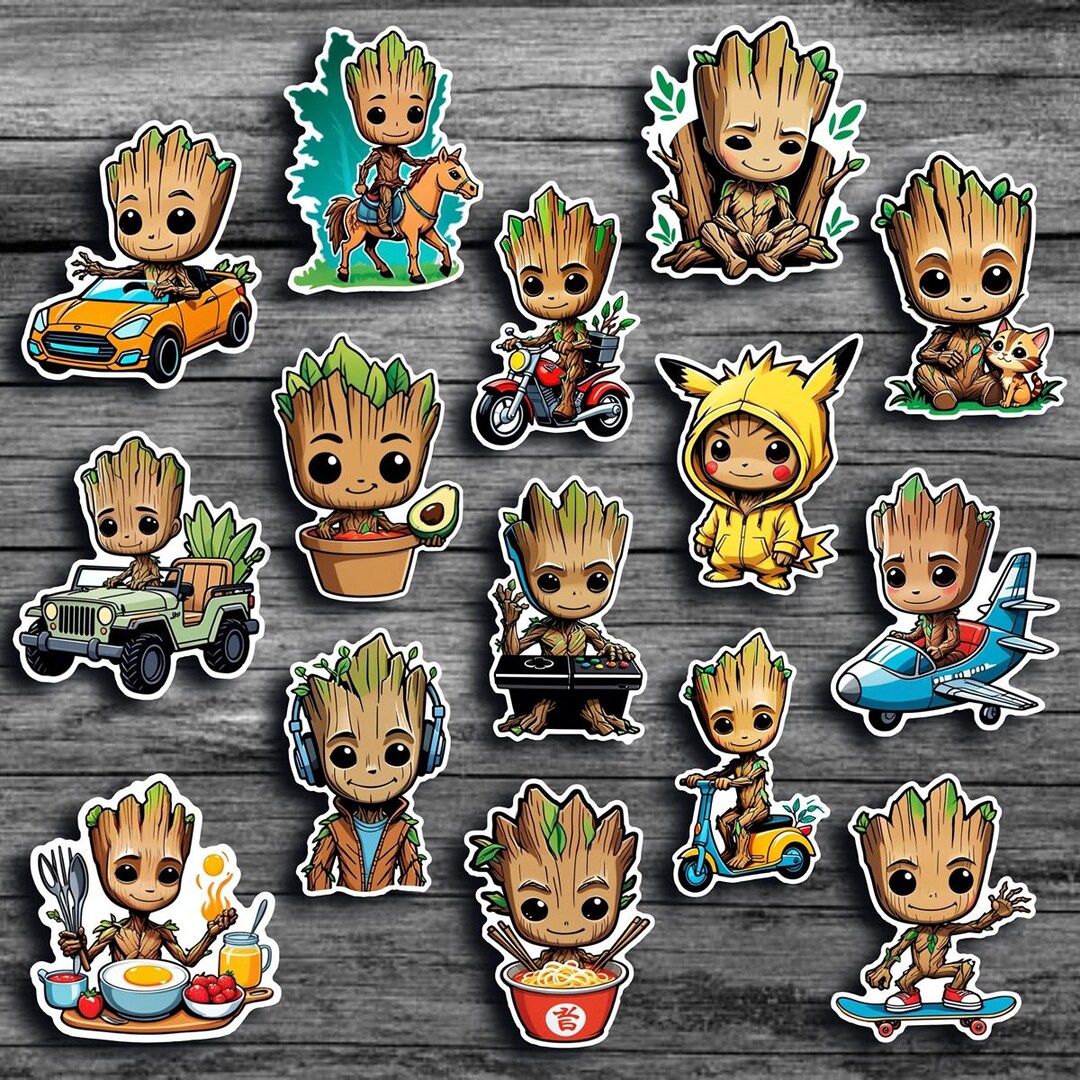 Baby Groot (guardians of the Galaxy) Stickers / Magnets - Etsy