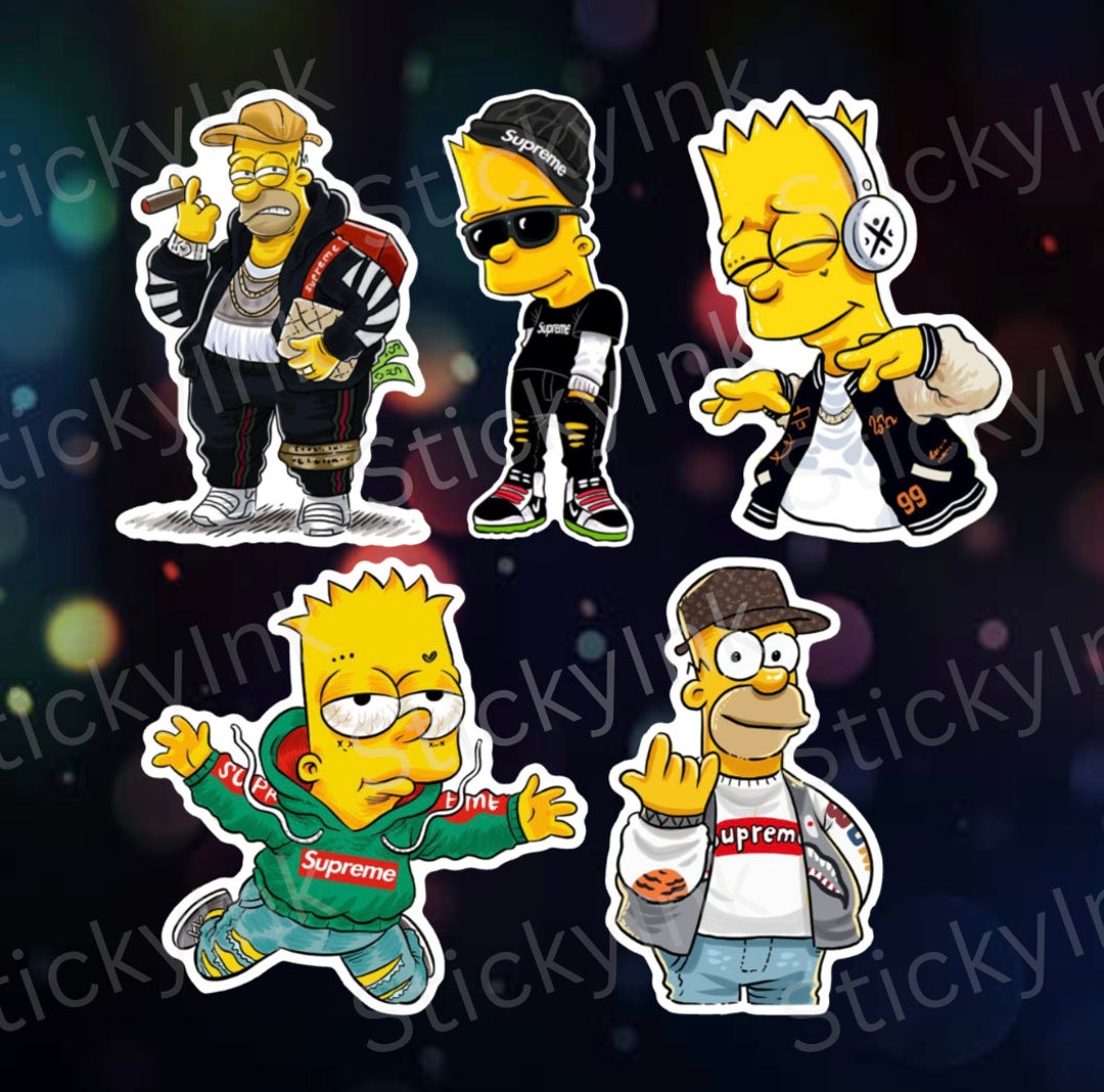 The Simpsons Vinyl Stickers - Etsy